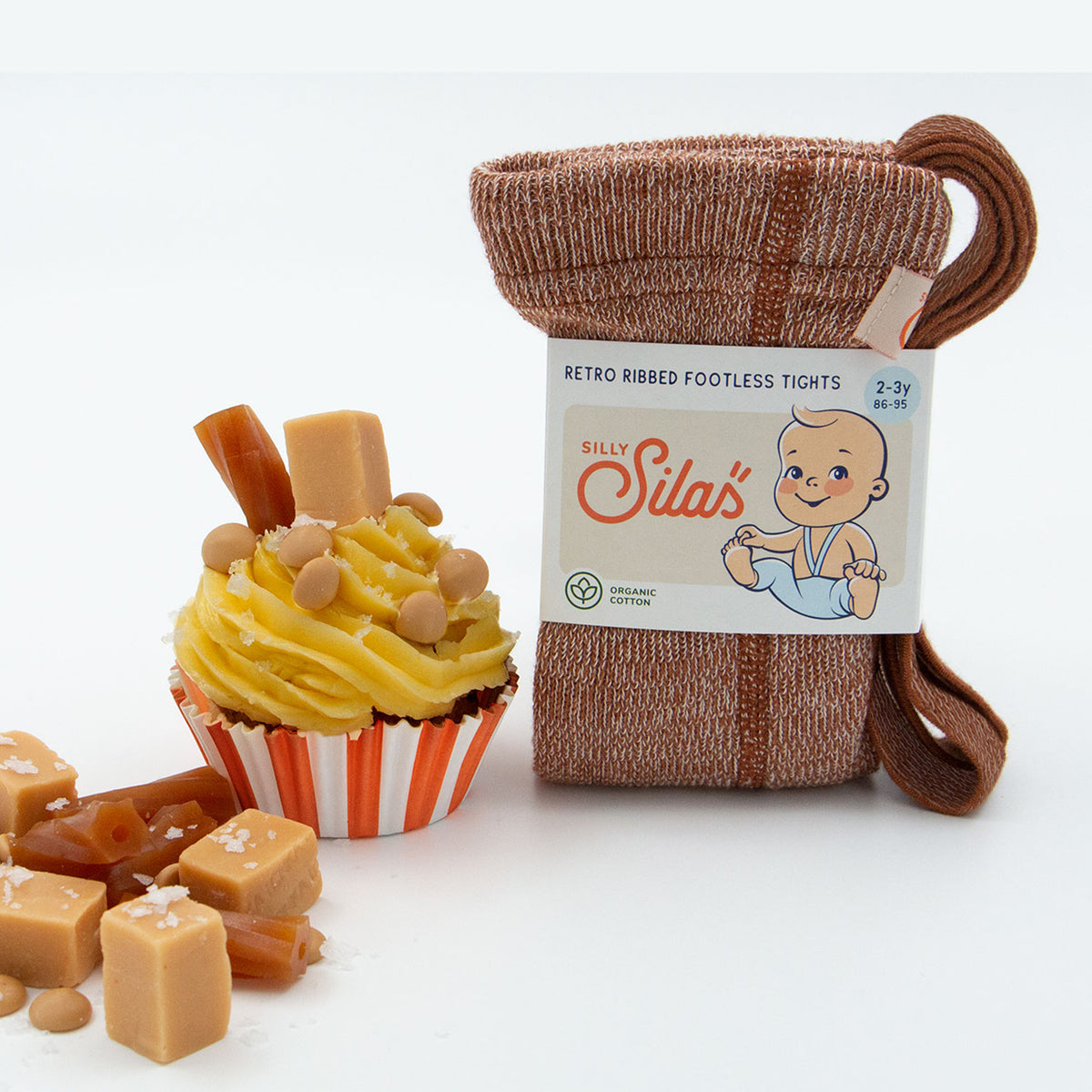 Silly Silas Footless Tights with Braces - Salted Caramel – About Baby Shop®